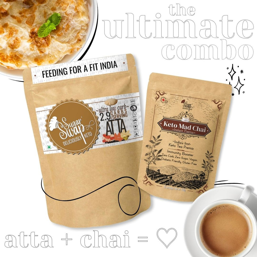 Sugar Swap Ultra Low Carb Atta + MadChai combo | Weight loss combo